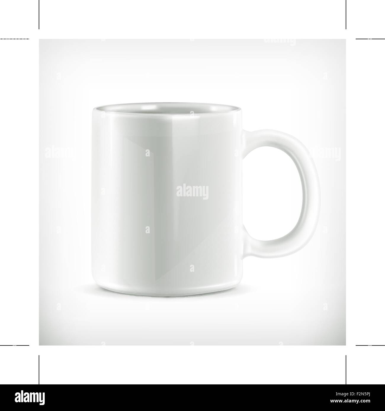 White mug vector illustration Stock Vector Image & Art - Alamy