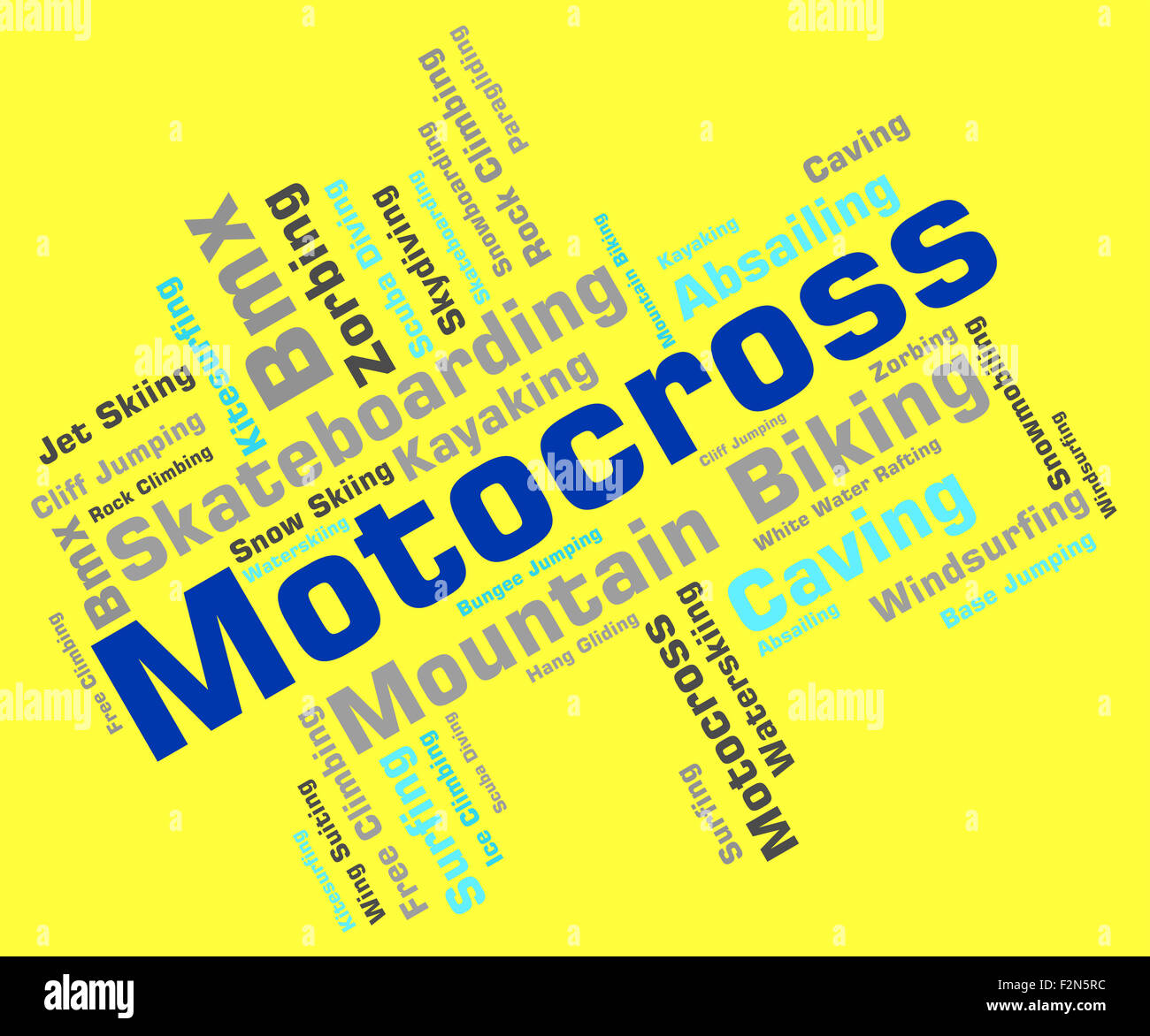 Motocross Words Meaning Racer Motorcycle And Supercross Stock Photo - Alamy