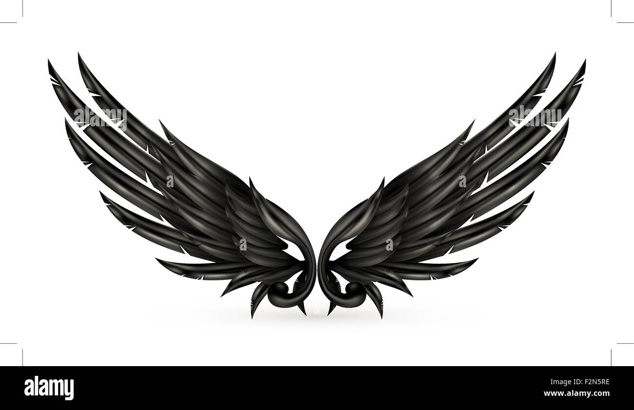 Wings black, eps10 Stock Vector Image & Art - Alamy