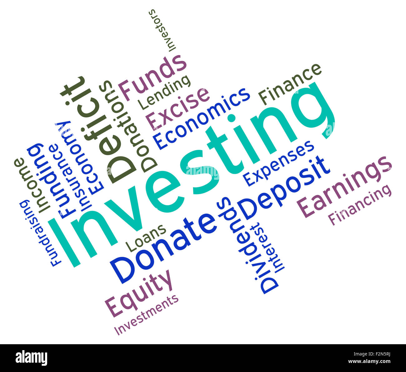 Investing Word Representing Return On Investment And Opportunity Text ...