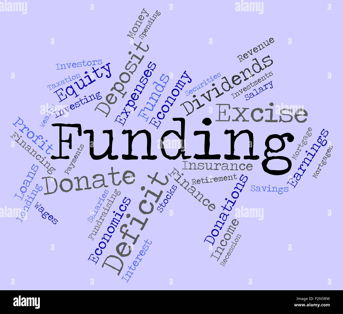 Funding Word Showing Fundraising Financial And Investment Stock Photo ...