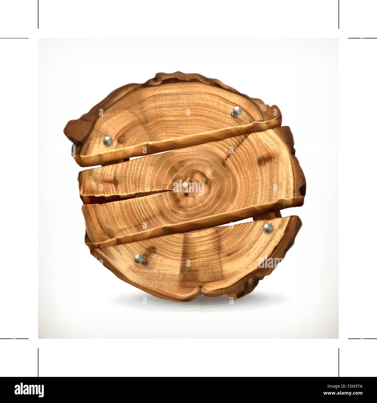 Wooden log piece Stock Vector Images - Alamy