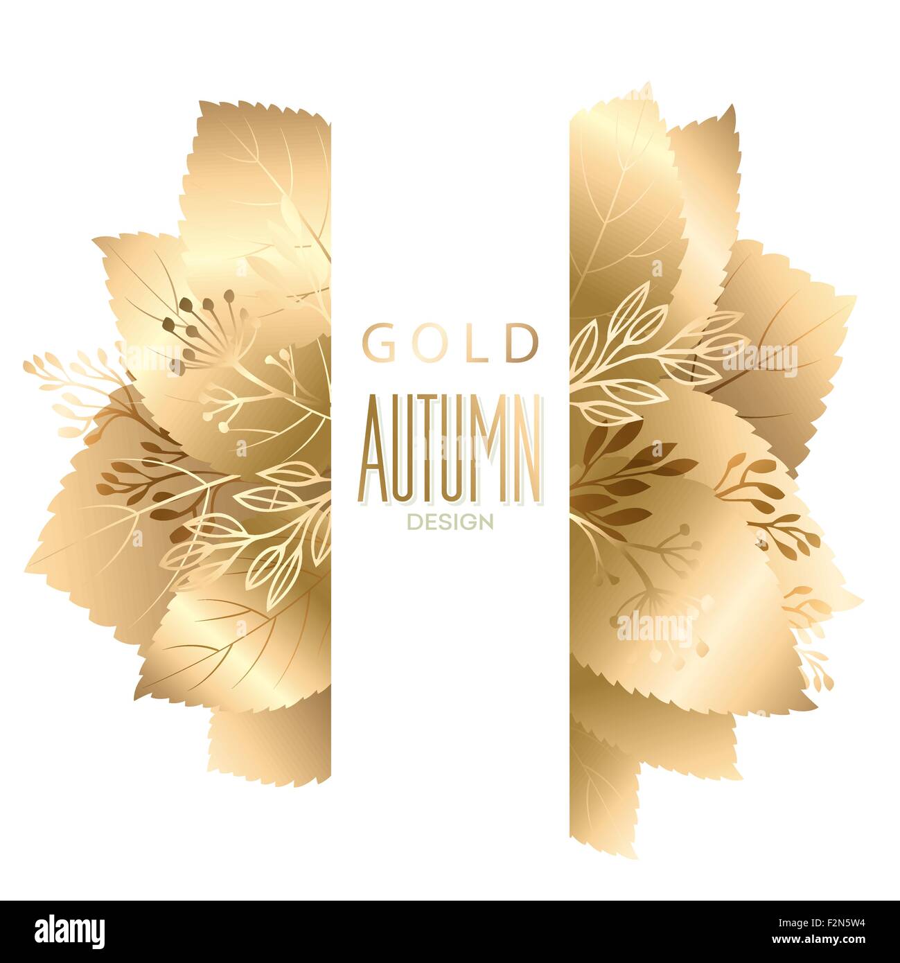 Gold fall design Stock Vector Image & Art - Alamy