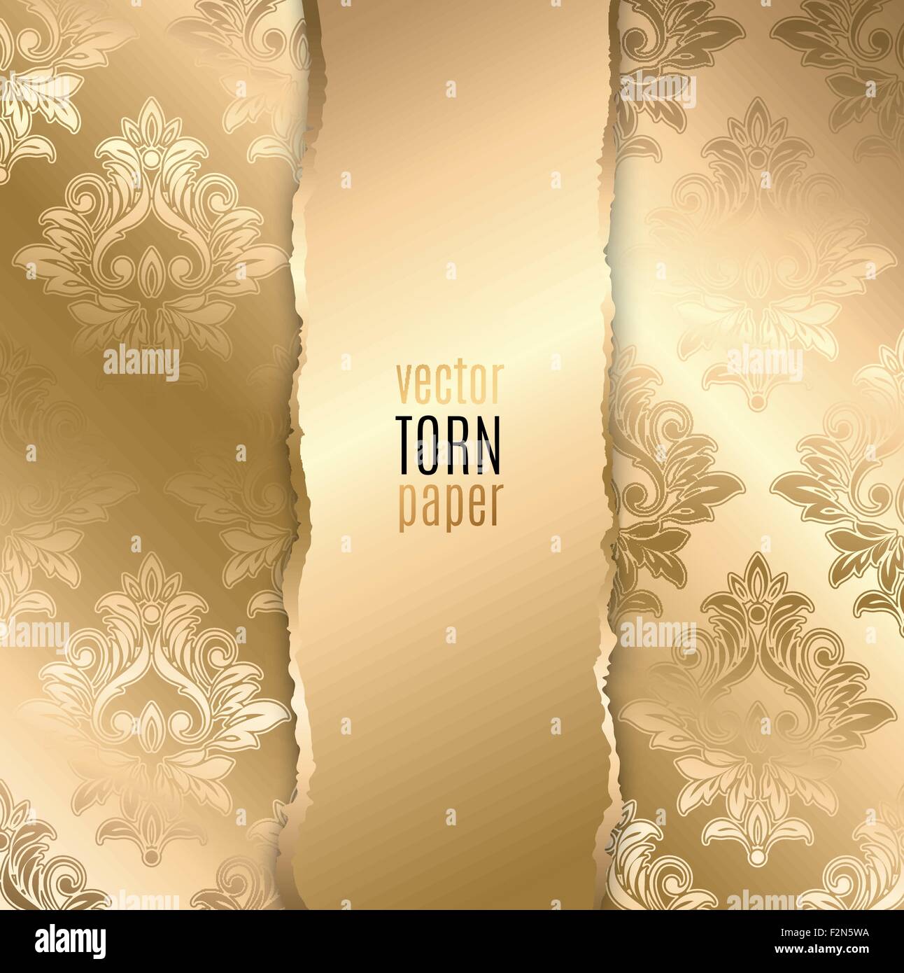 Gold and black torn paper Stock Vector Image & Art - Alamy