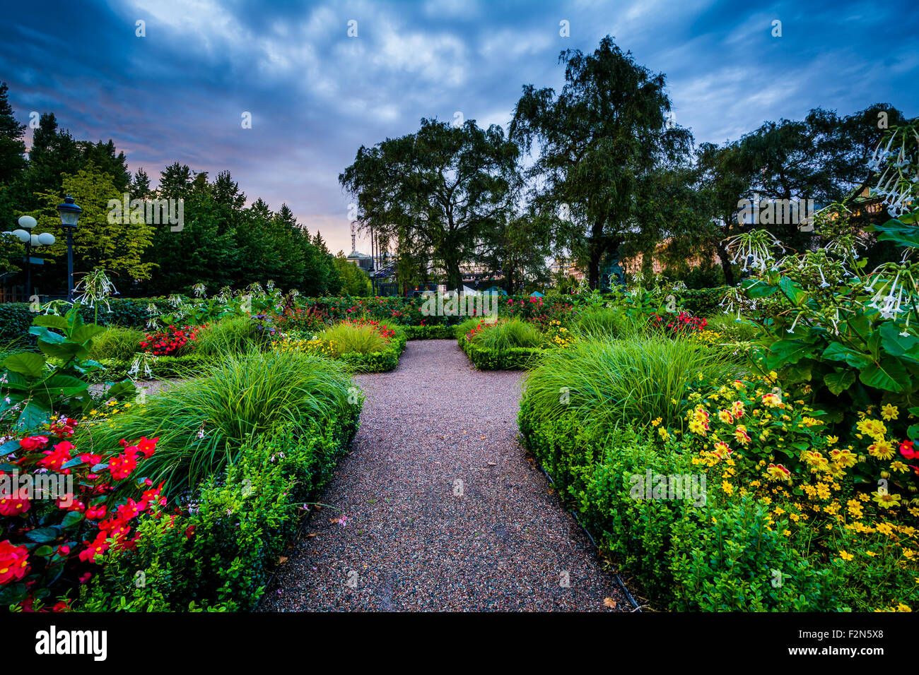 Gardens at Kungsträdgården, in Norrmalm, Stockholm, Sweden Stock Photo ...