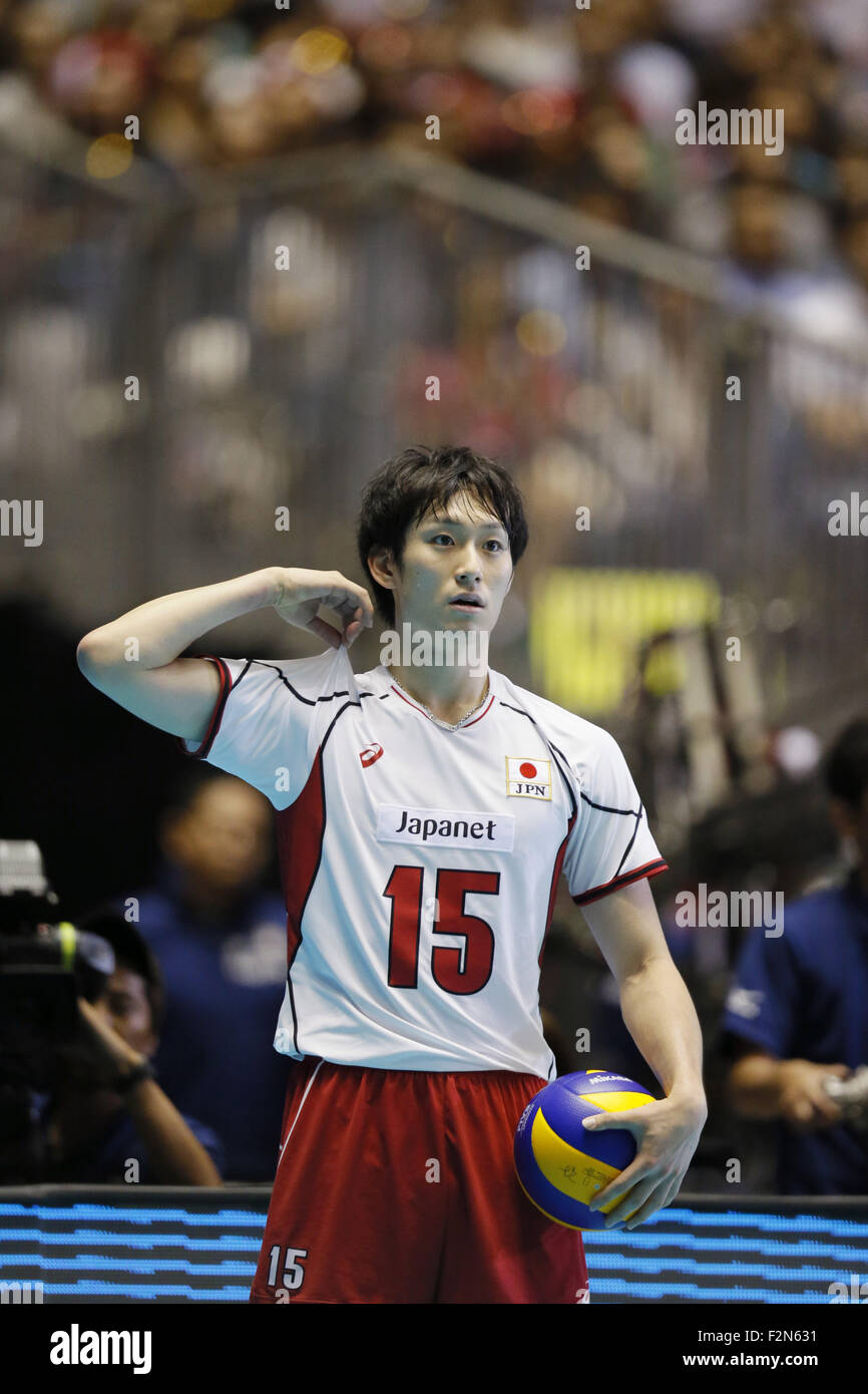 Tokyo, Japan. 21st Sep, 2015. Masahiro Yanagida (JPN) Volleyball : FIVB ...