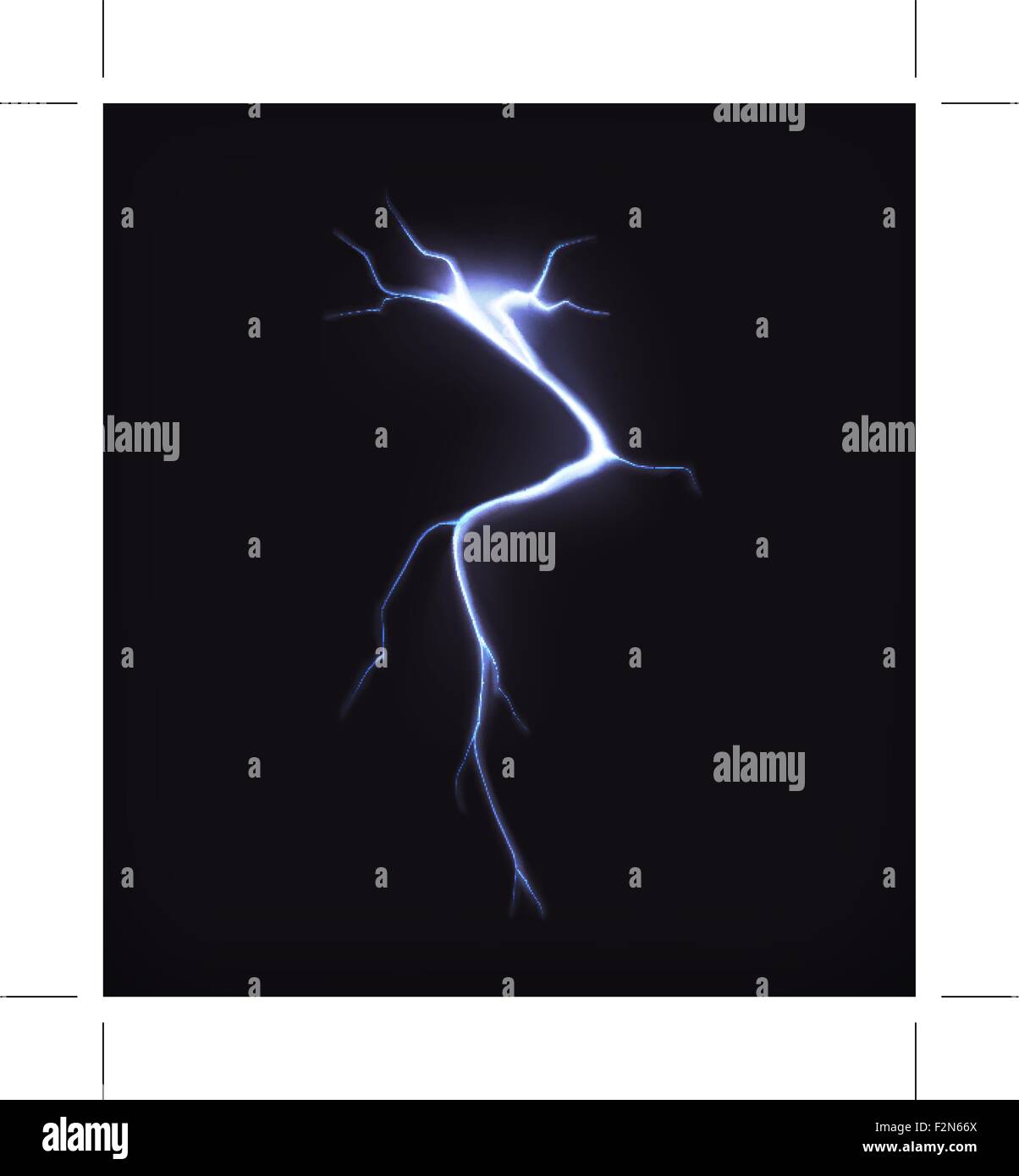 Lightning on black vector Stock Vector Image & Art - Alamy