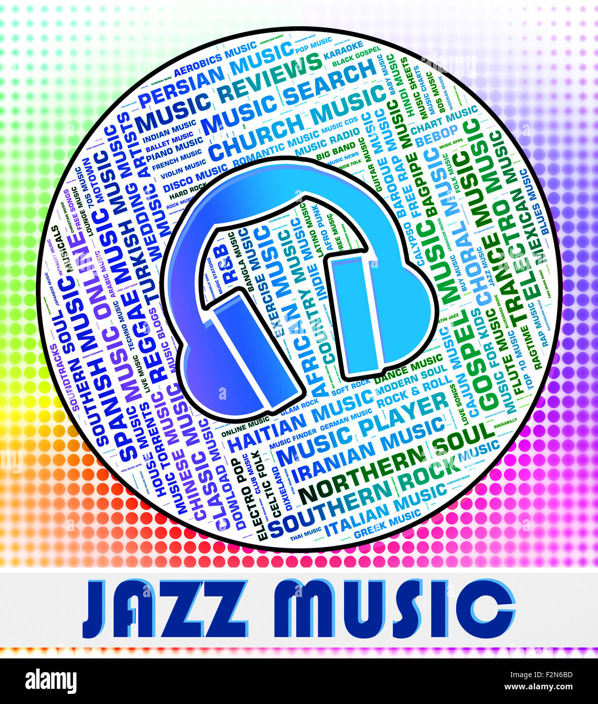 Jazz Music Showing Sound Track And Soundtrack Stock Photo - Alamy