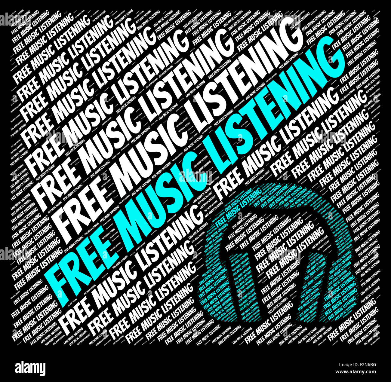 Free Music Listening Indicating For Nothing And Sound Stock Photo - Alamy