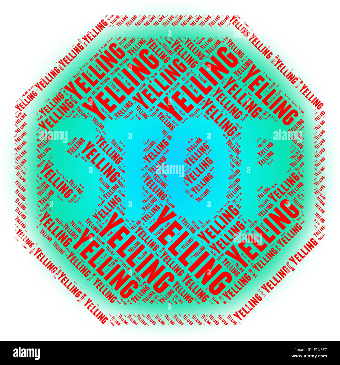 Stop Yelling Showing Warning Sign And Shouts Stock Photo - Alamy