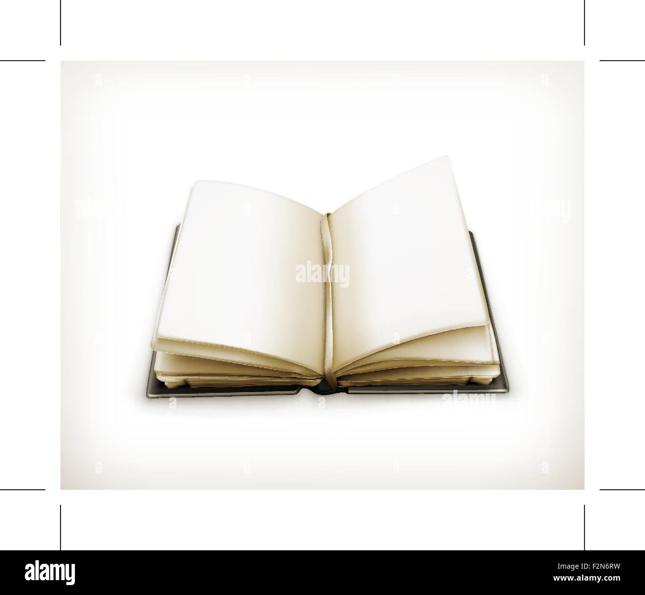 Old notebook open Stock Vector Images - Alamy