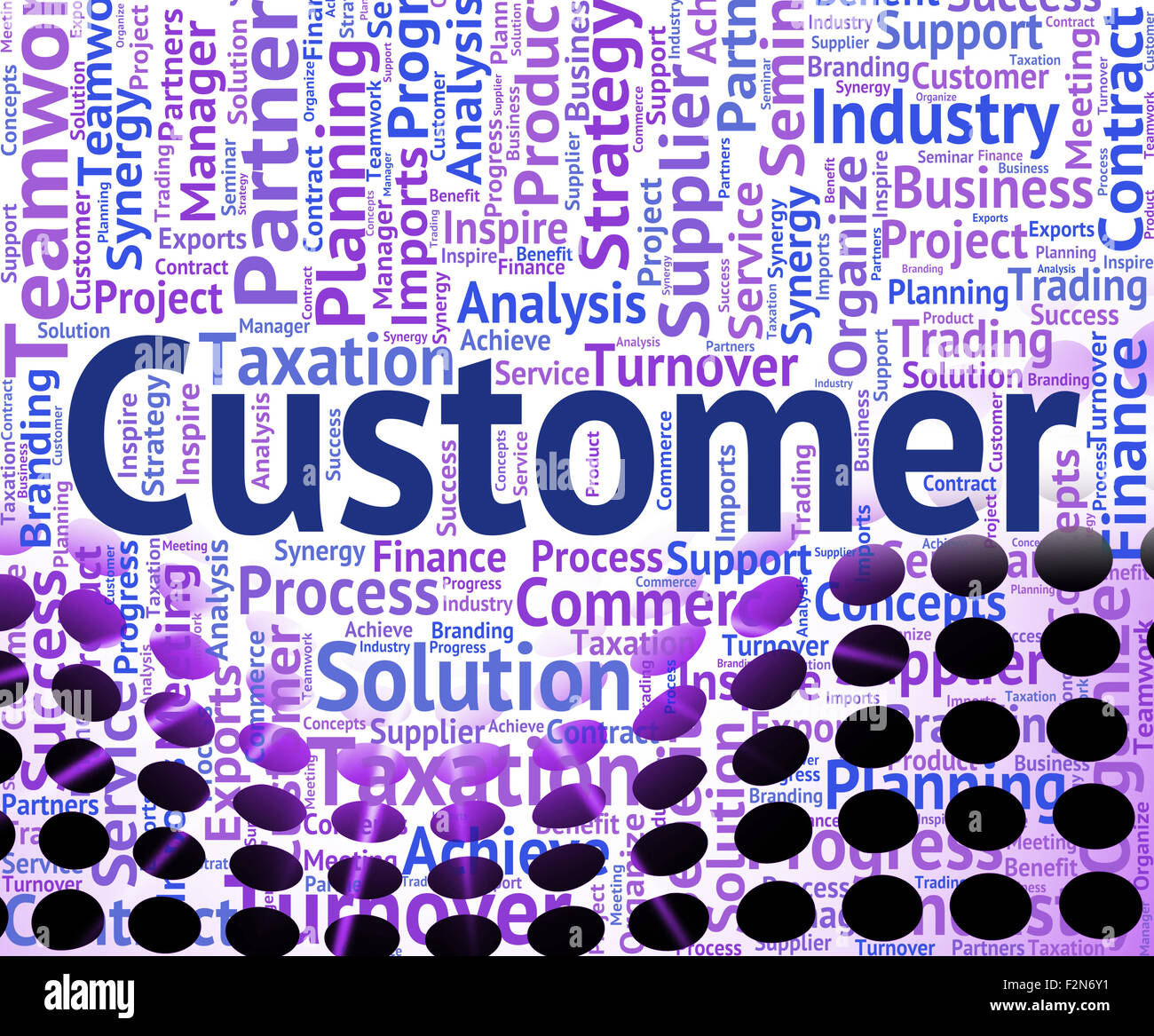 Customer Word Indicating Patronage Wordcloud And Client Stock Photo - Alamy