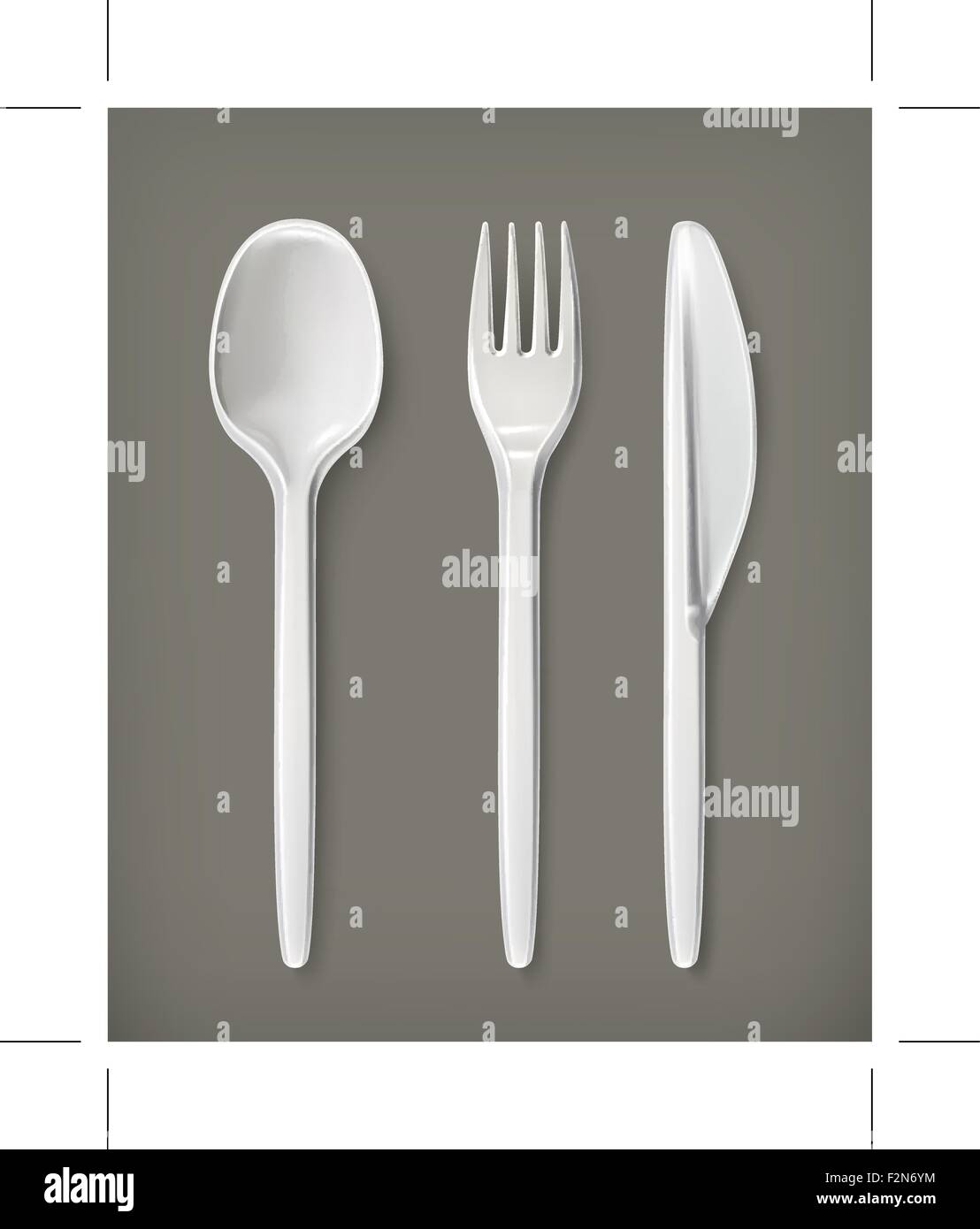Disposable plastic cutlery Stock Vector Images - Alamy