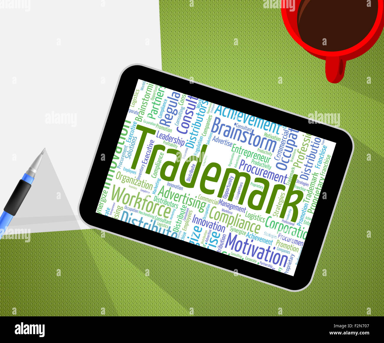 Trademark Word Indicating Proprietary Name And Logo Stock Photo - Alamy