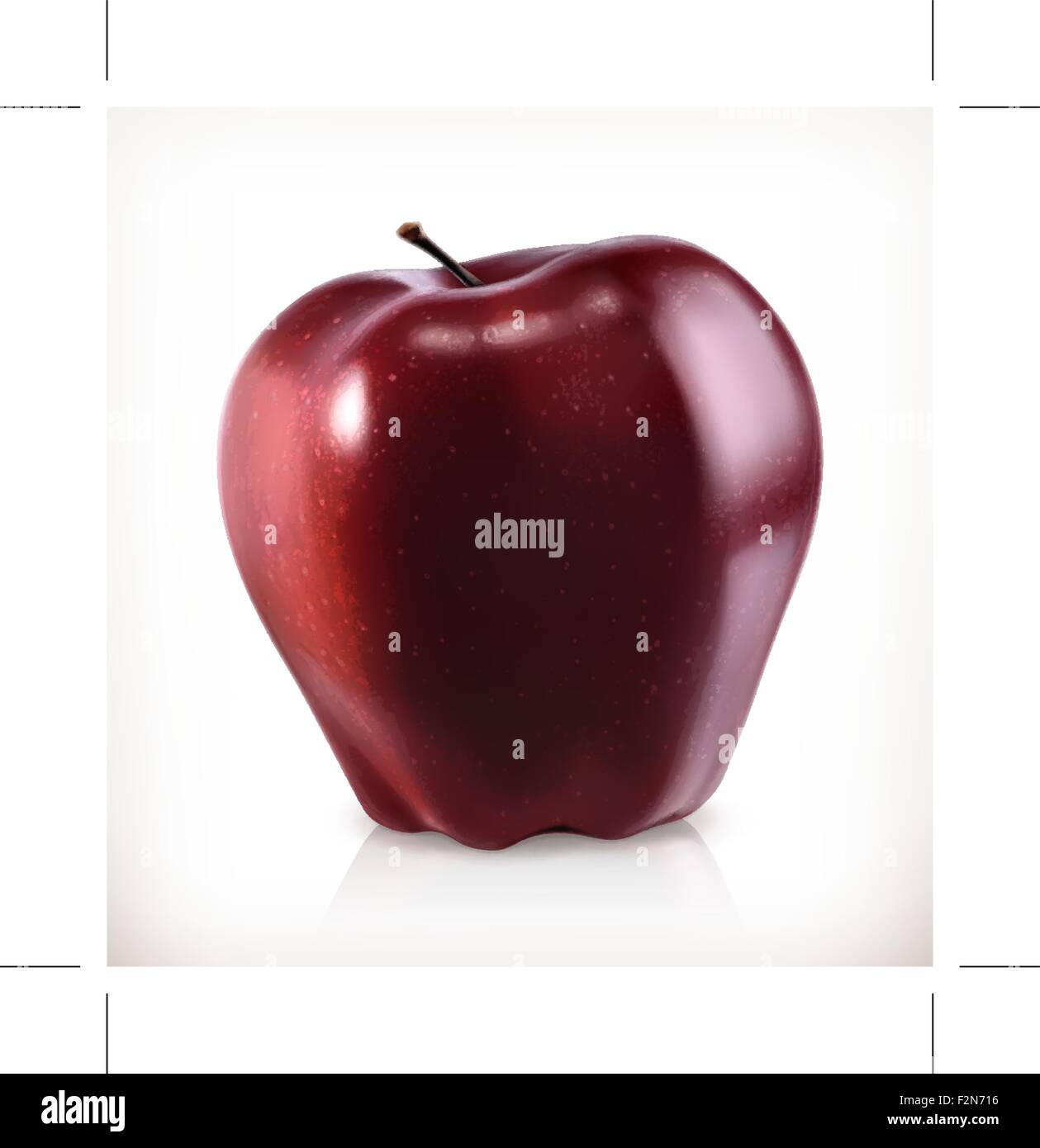 Red apple vector Stock Vector Images - Alamy