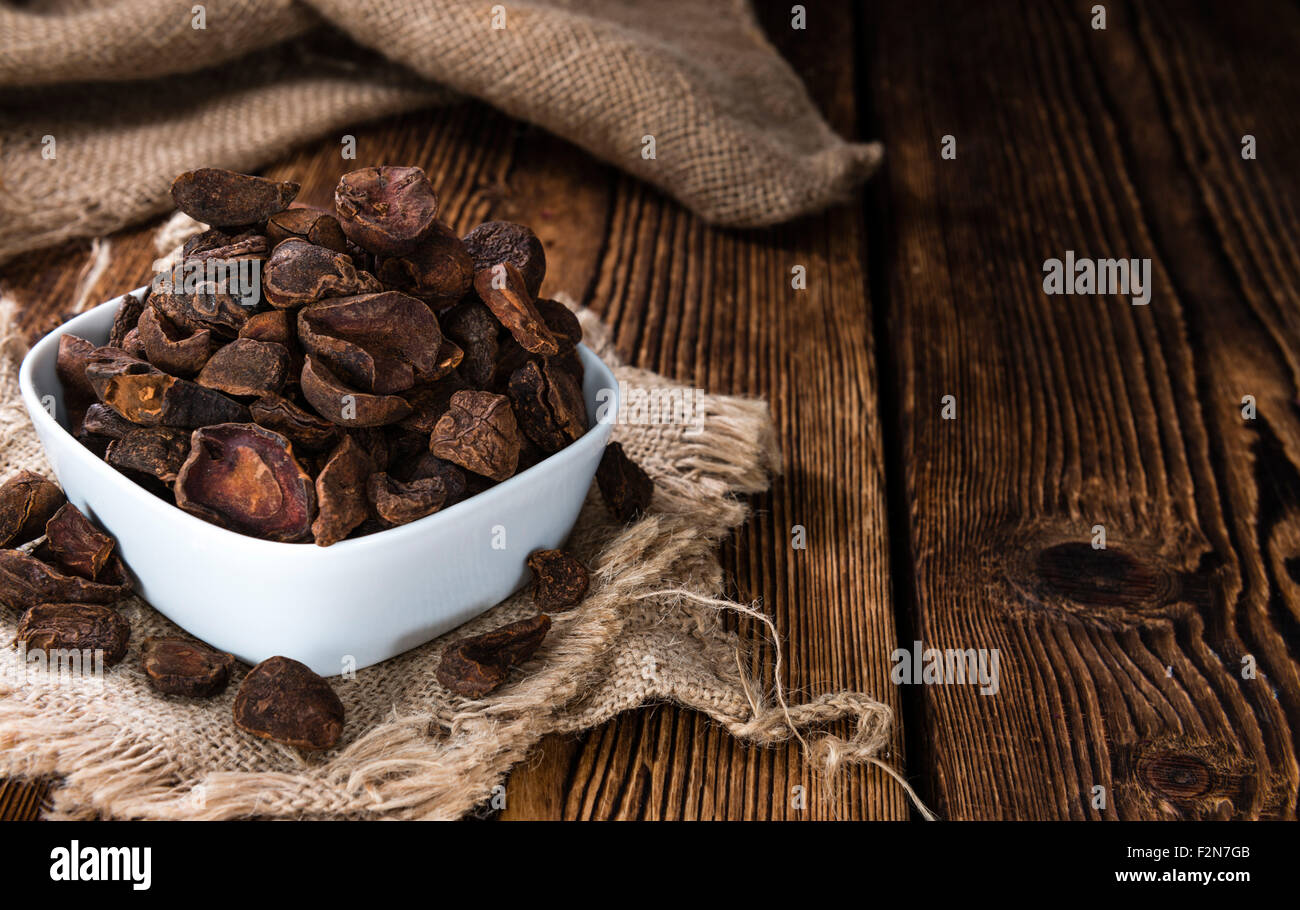 Cola Nuts (dried) as close-up shot on rustic wooden background Stock ...