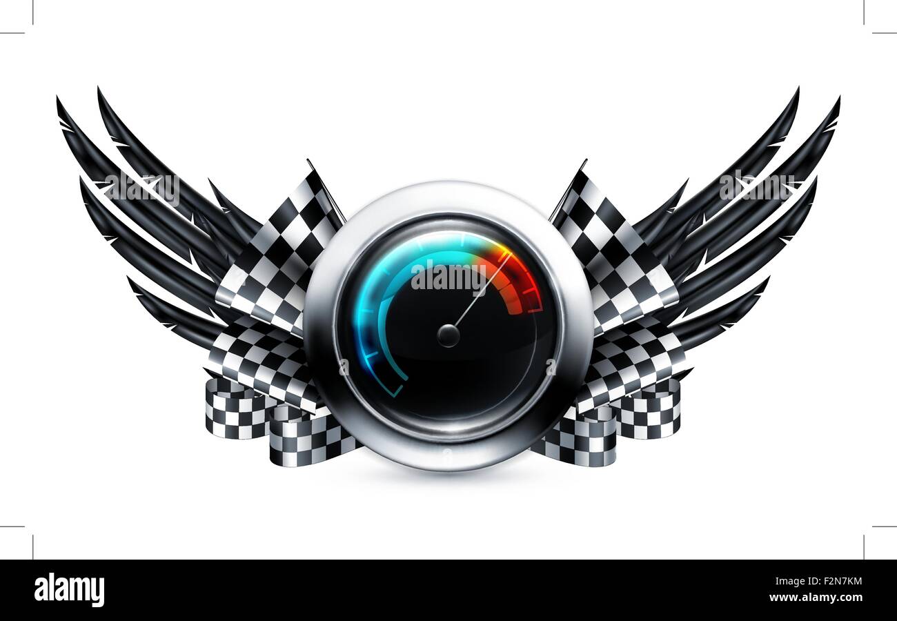 Speedometer checkered flag hi-res stock photography and images - Alamy