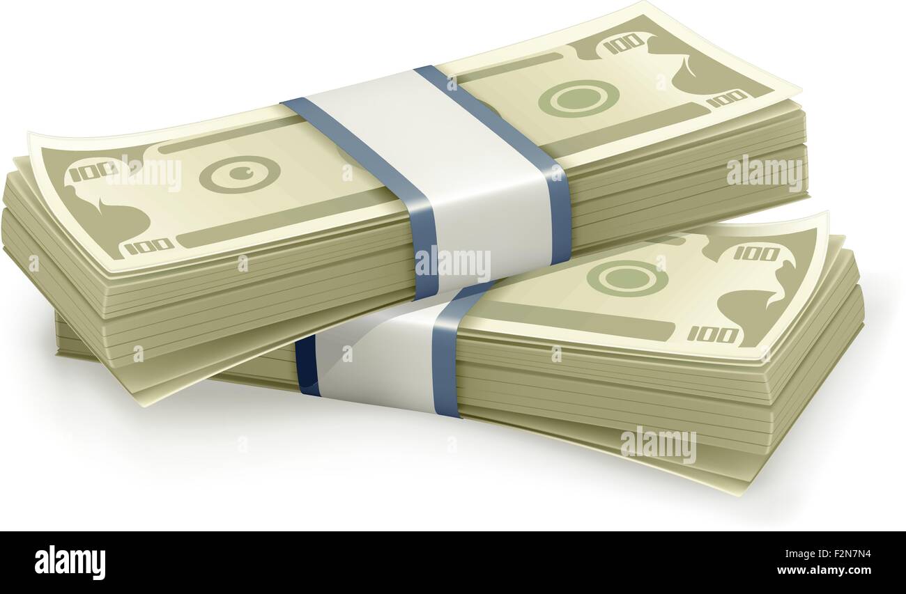 Stack of Dollars, vector Stock Vector Image & Art - Alamy