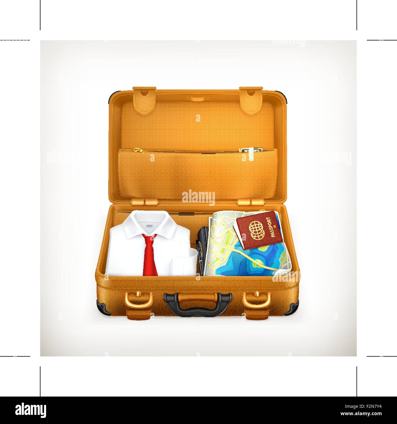 Open suitcase vector vectors hi-res stock photography and images - Alamy