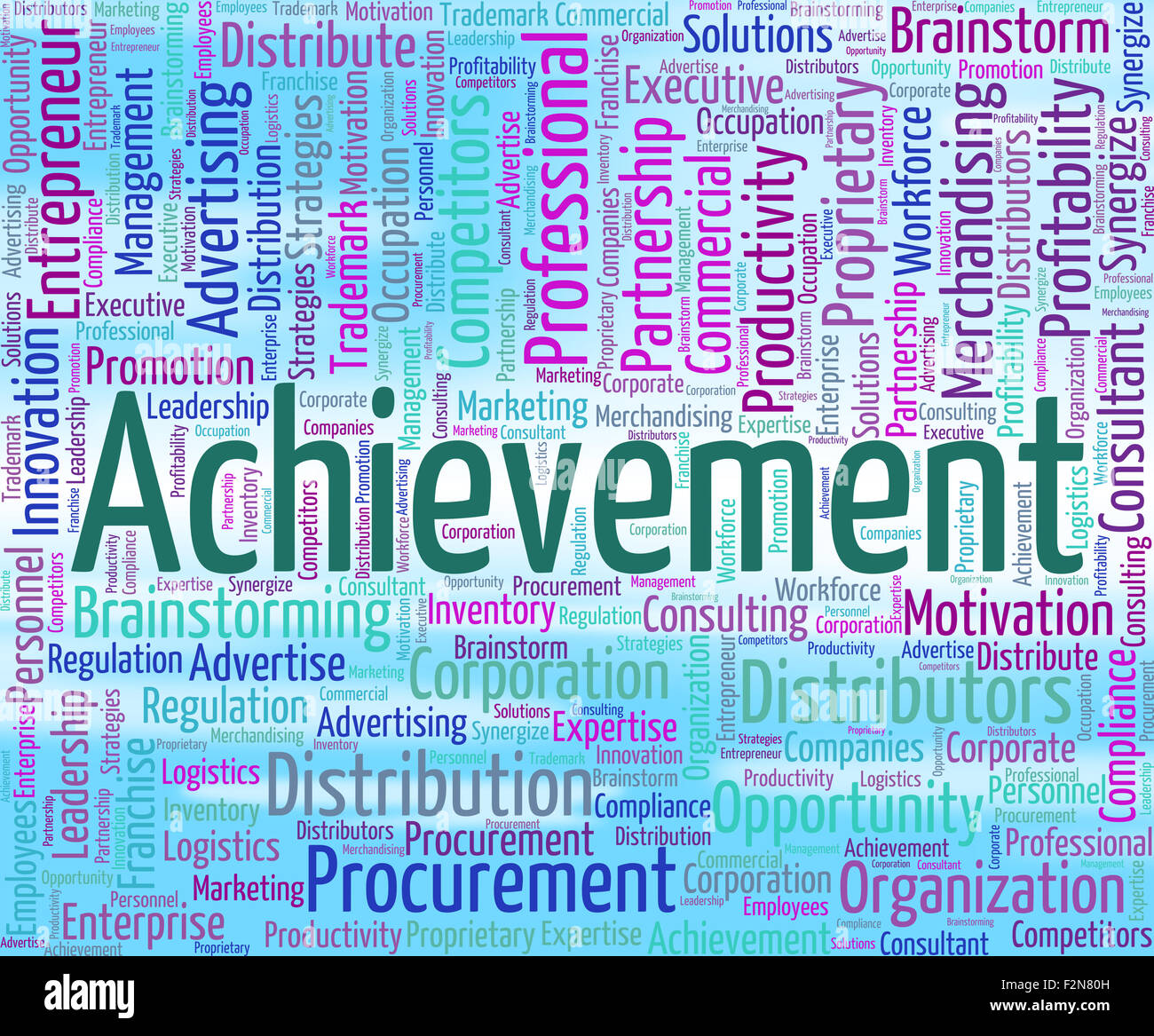 Achievement Word Showing Text Success And Wordclouds Stock Photo - Alamy