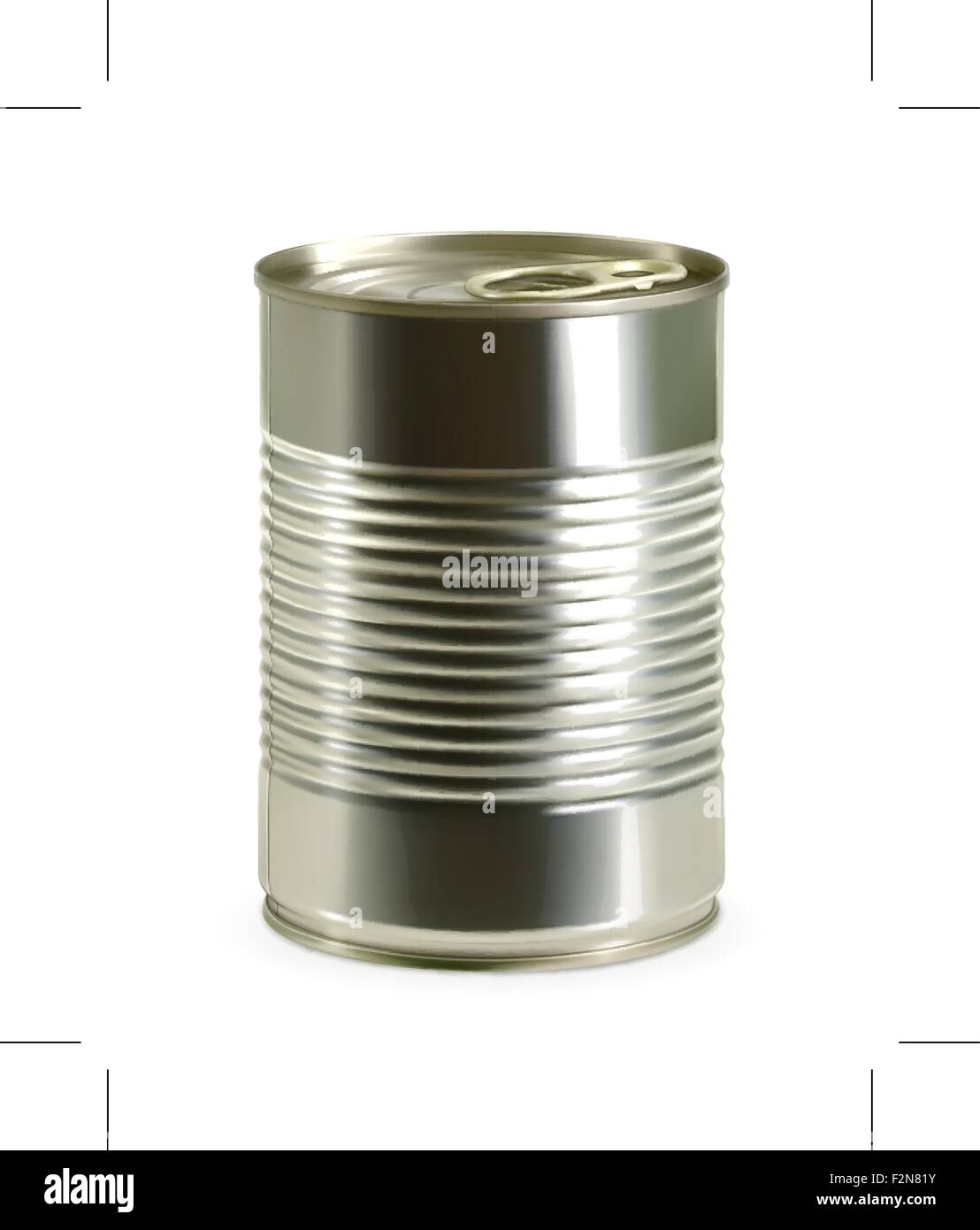Blank tin can realistic Stock Vector Images - Alamy