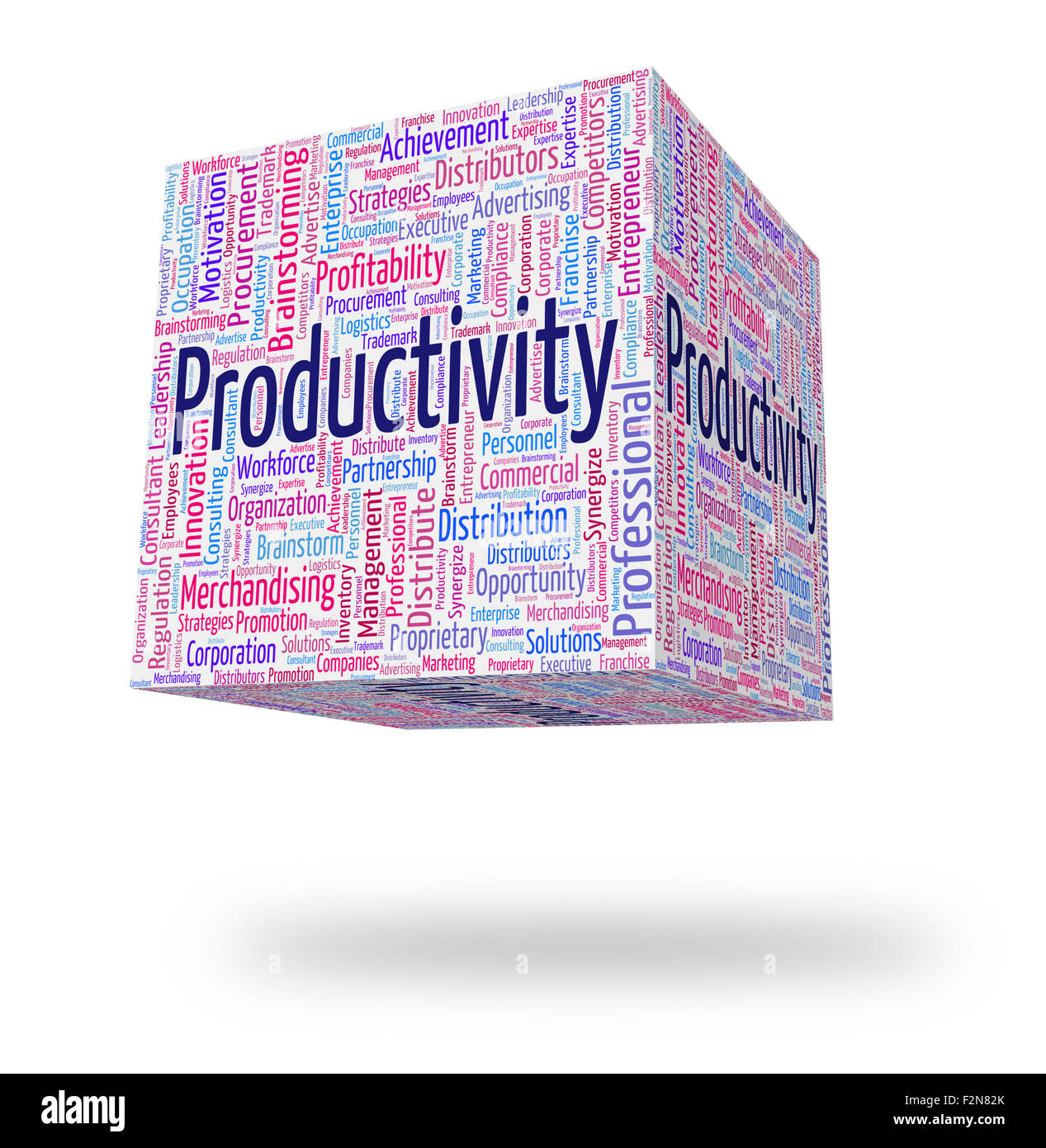 Productivity Word Representing Effective Text And Efficiency Stock ...