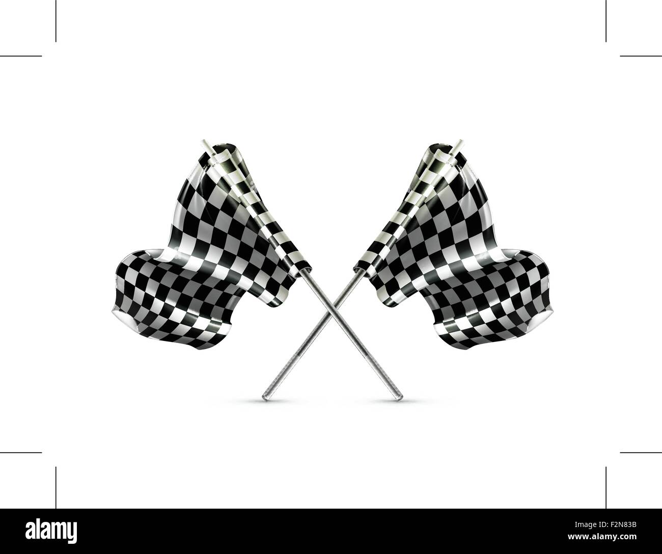 Two crossed checkered flags Stock Vector Image & Art - Alamy