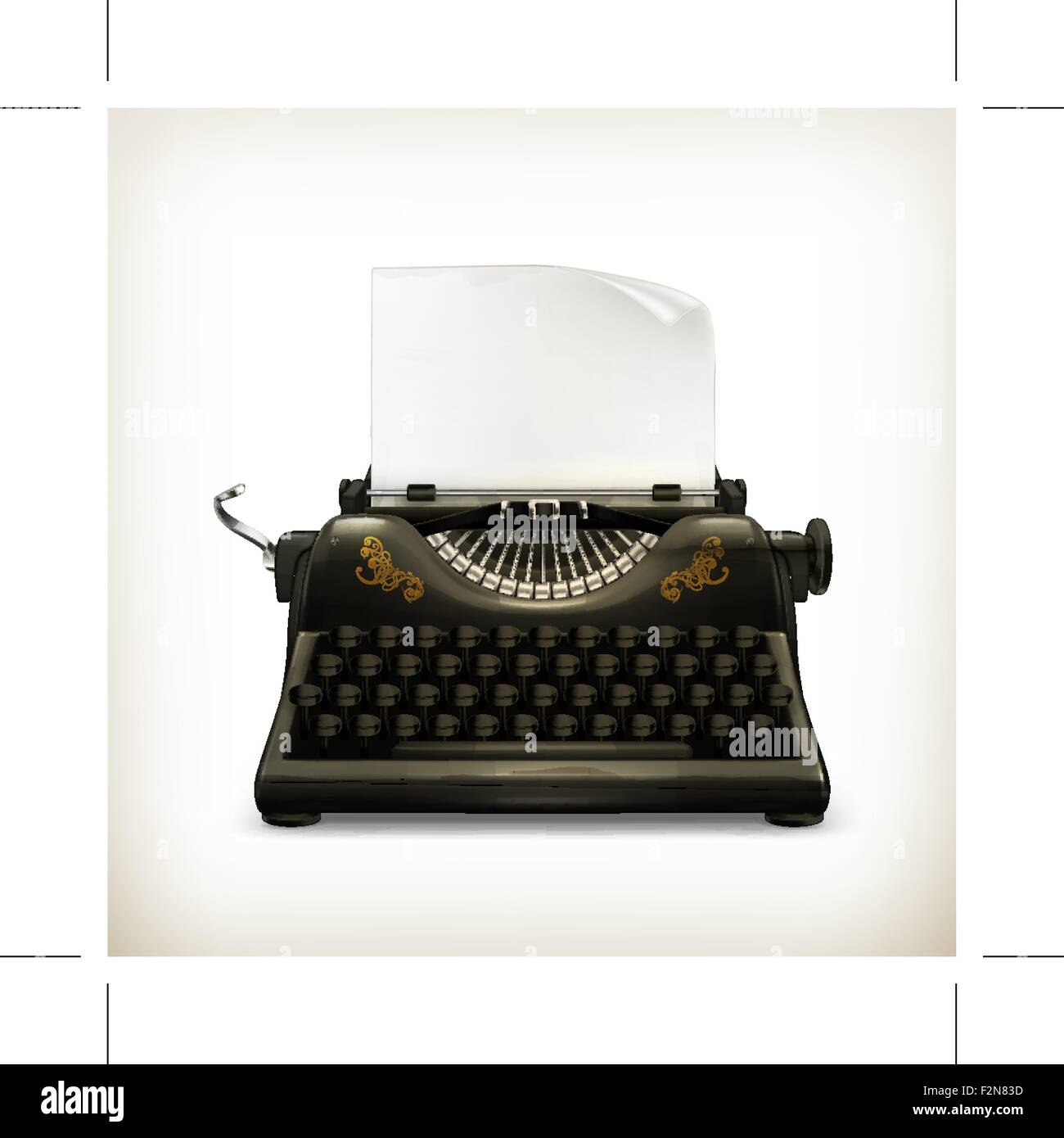 Retro typewriter letter Stock Vector Images - Alamy