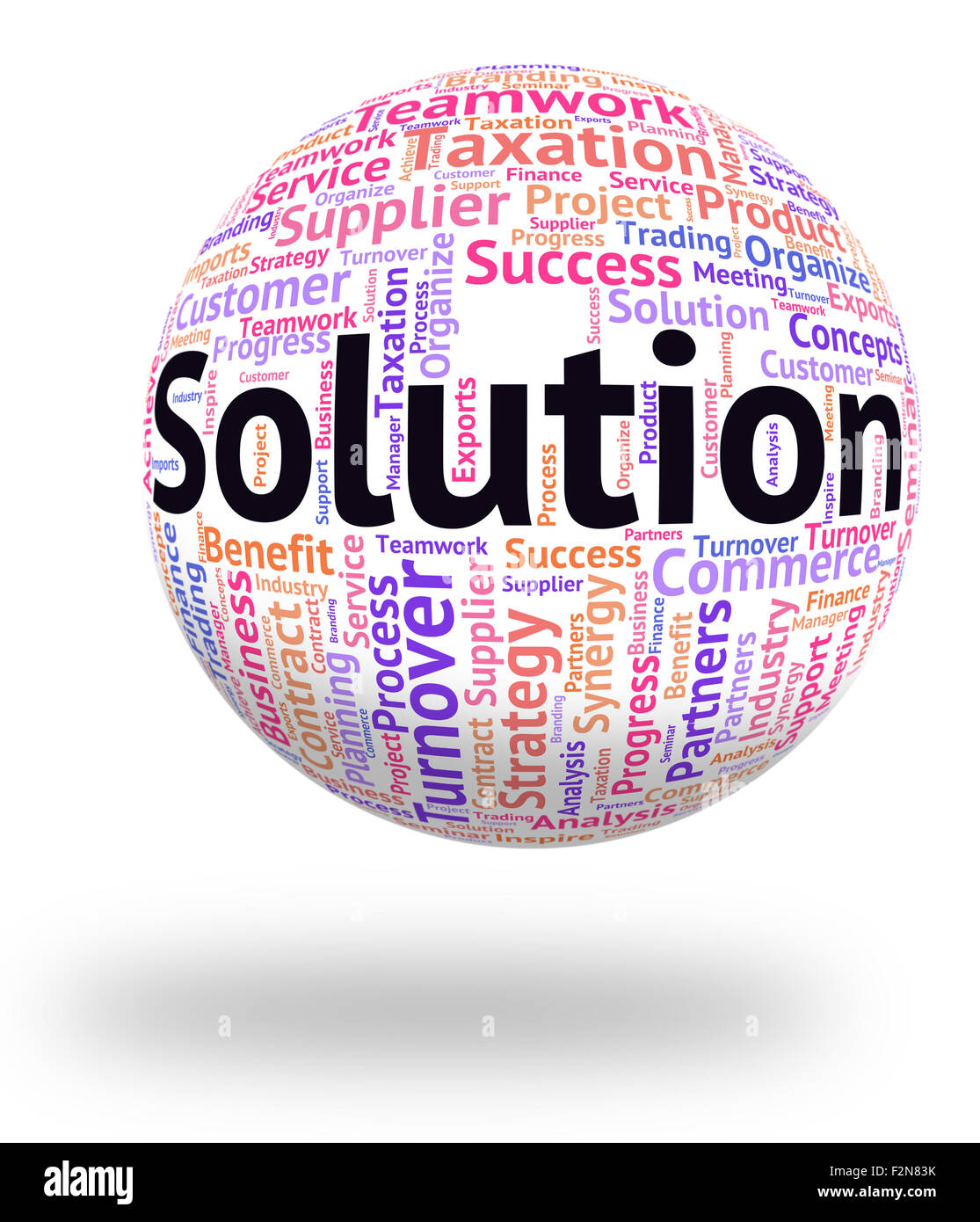 Solution Word Showing Wordclouds Goal And Wordcloud Stock Photo - Alamy