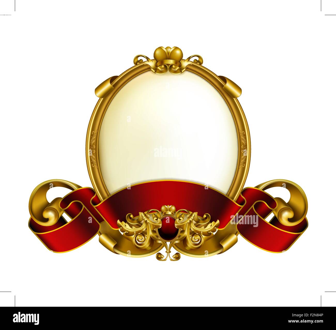 Oval frame vector ribbon hi-res stock photography and images - Alamy