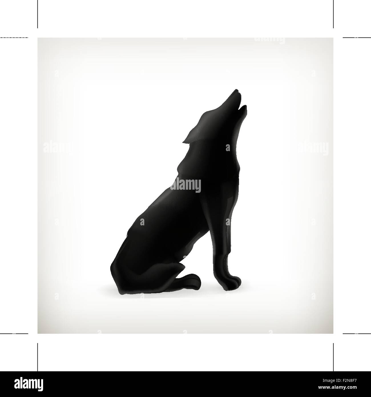 Wolf silhouette, vector Stock Vector Image & Art - Alamy