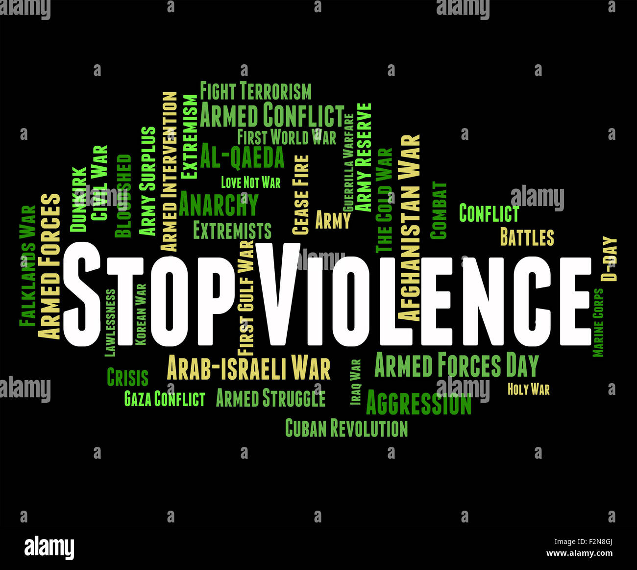 Text sign showing violence hi-res stock photography and images - Alamy