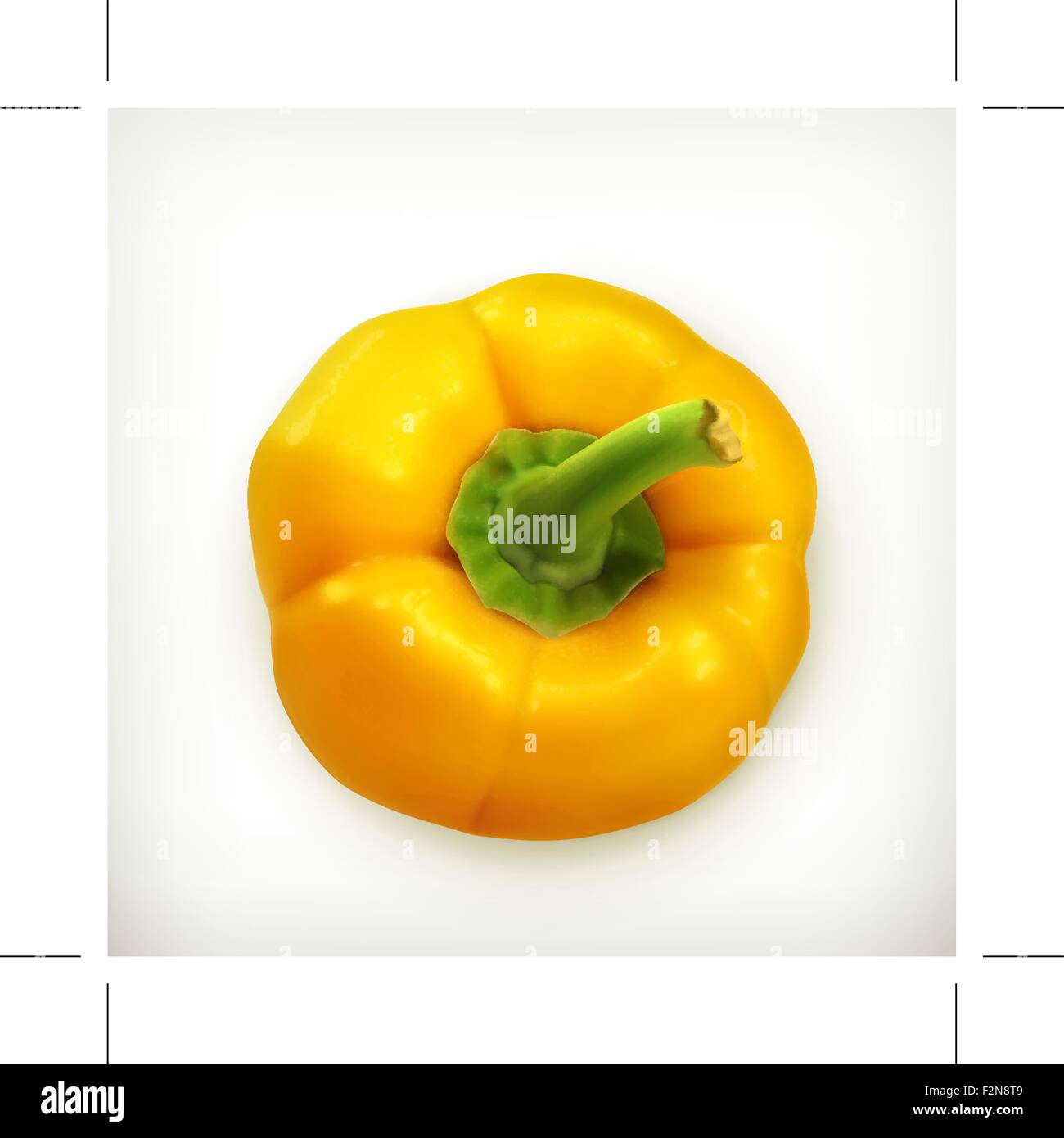 Realistic fresh yellow bell Stock Vector Images - Alamy