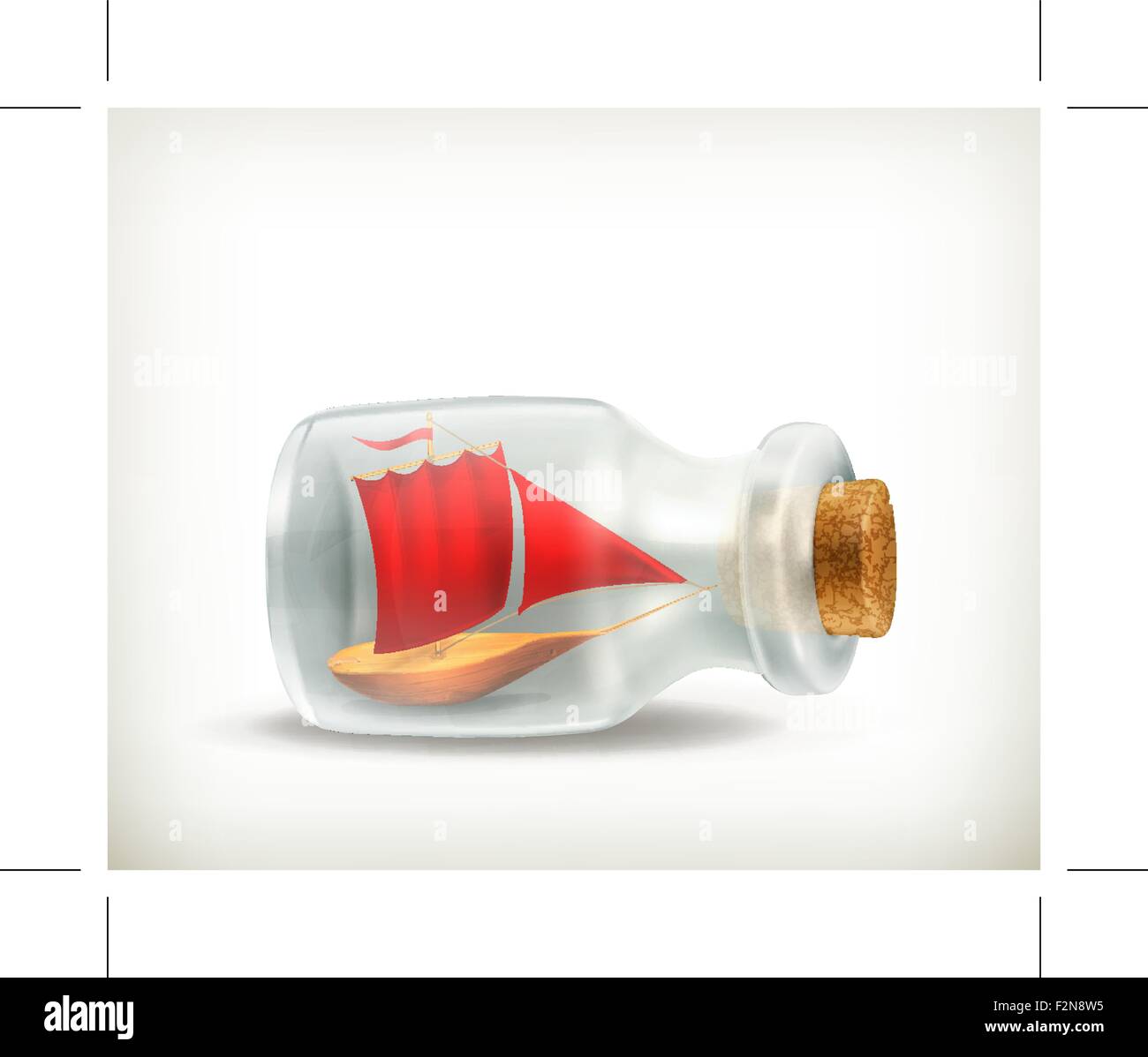 Vector wooden boat red Stock Vector Images - Alamy