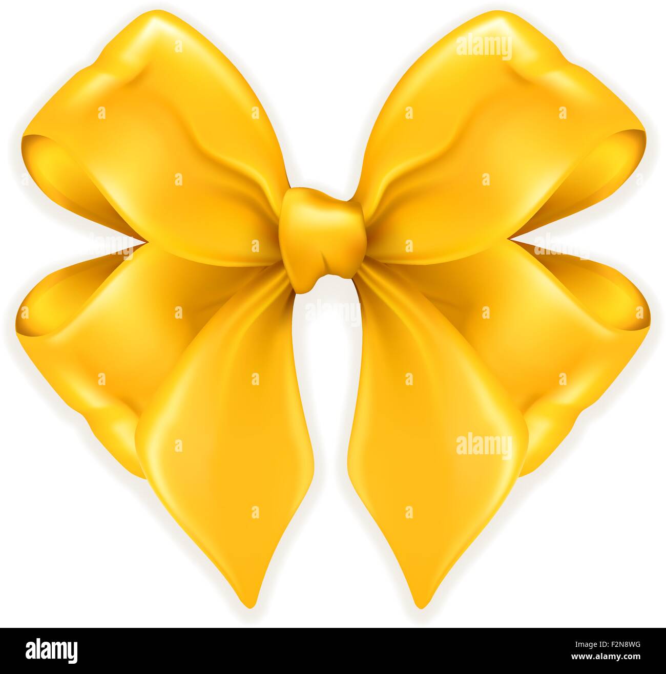 Golden yellow satin bow Stock Vector Images - Alamy