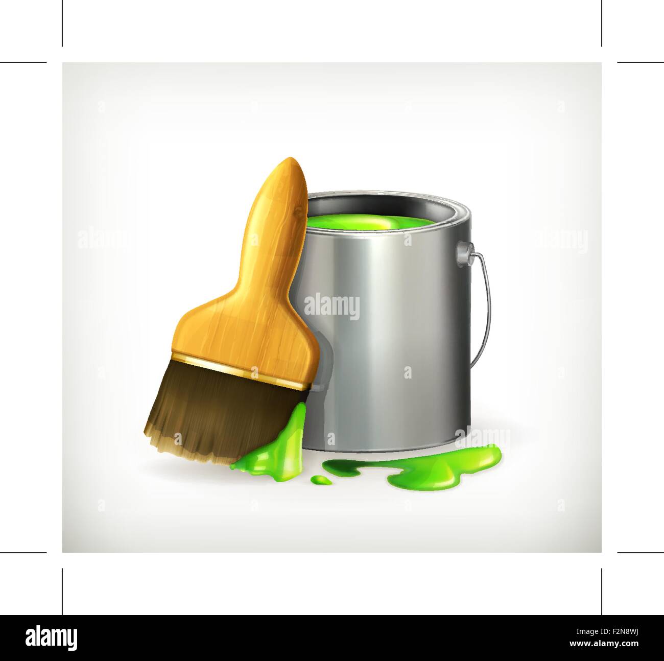Brush and Paint, vector Stock Vector Image & Art - Alamy