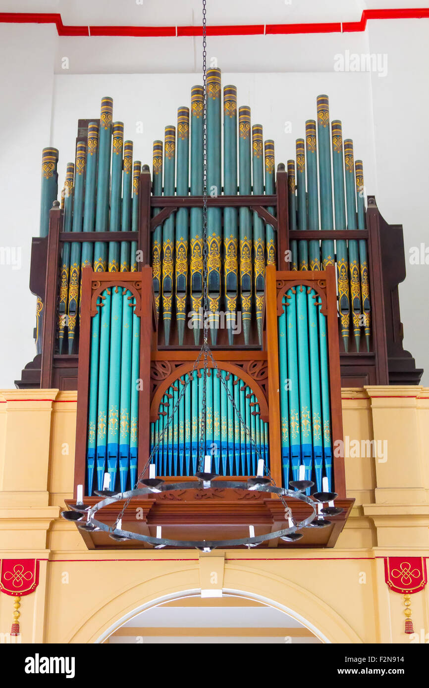 church organ highly decorated brightly colored Stock Photo - Alamy