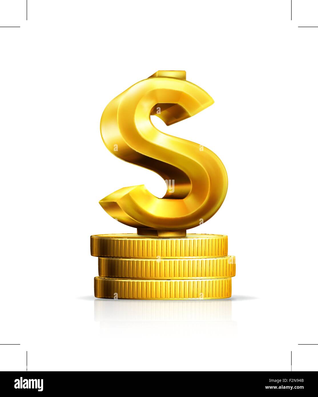 Dollar sign and coins Stock Vector Image & Art - Alamy