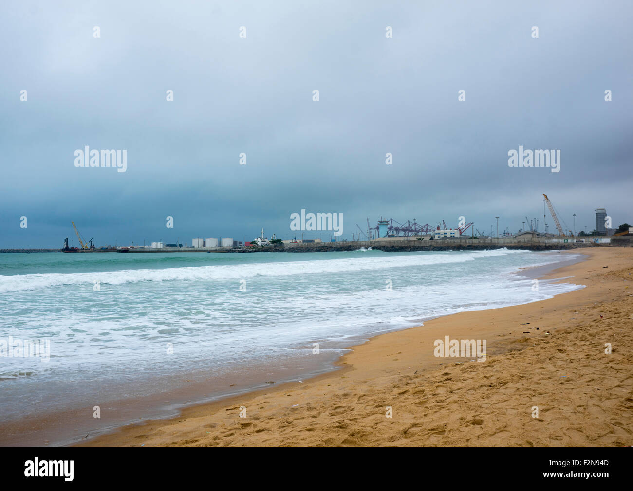 Benin, West Africa, Cotonou, view of the port managed by bollore Stock ...