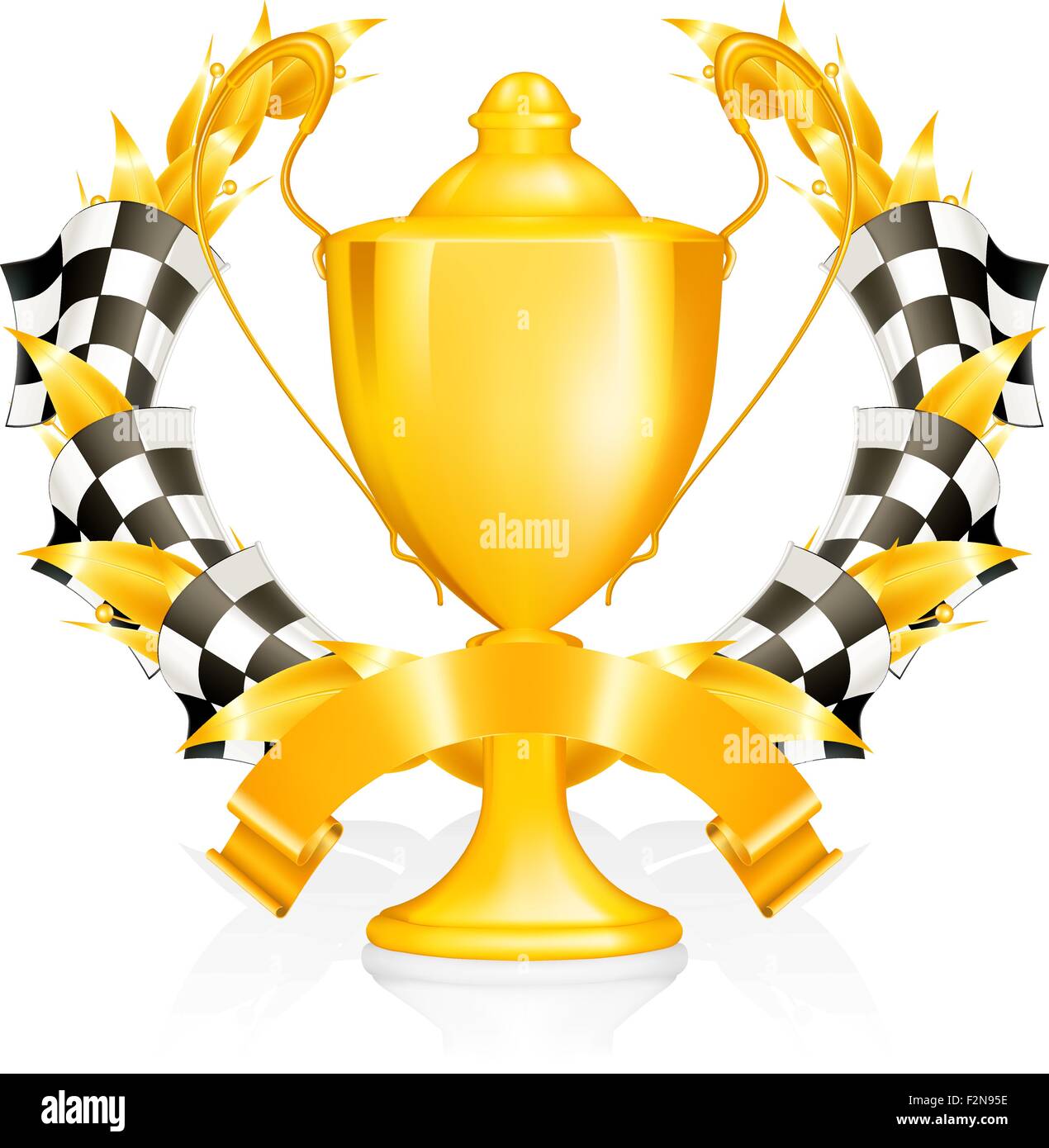 Gold cup trophy racing Stock Vector Images - Alamy