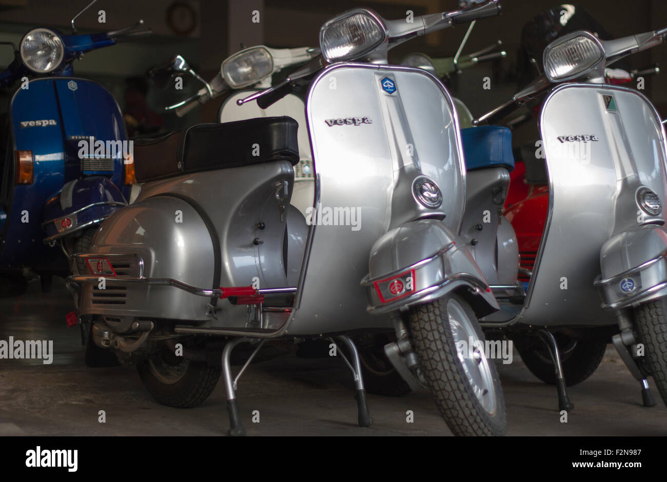 Old vespa scooter roadside hi-res stock photography and images - Alamy