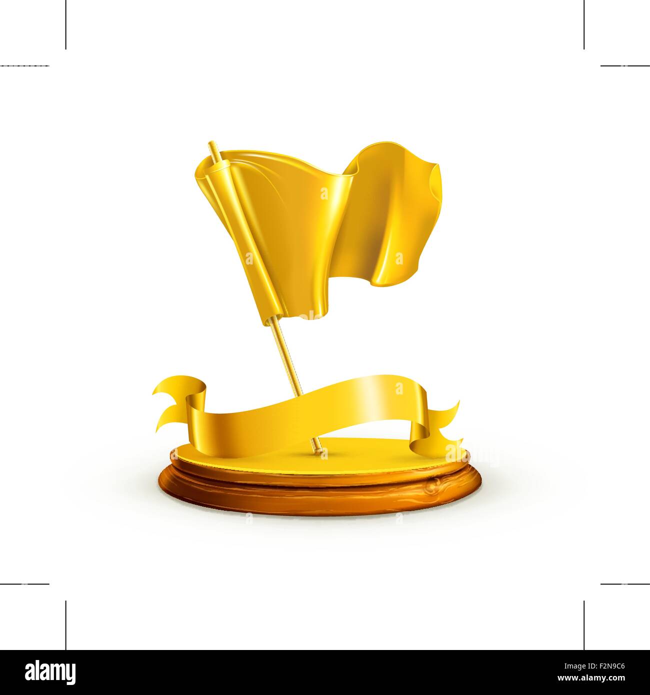 Gold Flag, vector Stock Vector Image & Art - Alamy