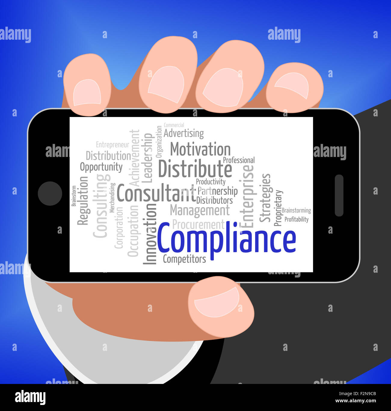 Compliance Word Indicating Agree To And Guidelines Stock Photo - Alamy