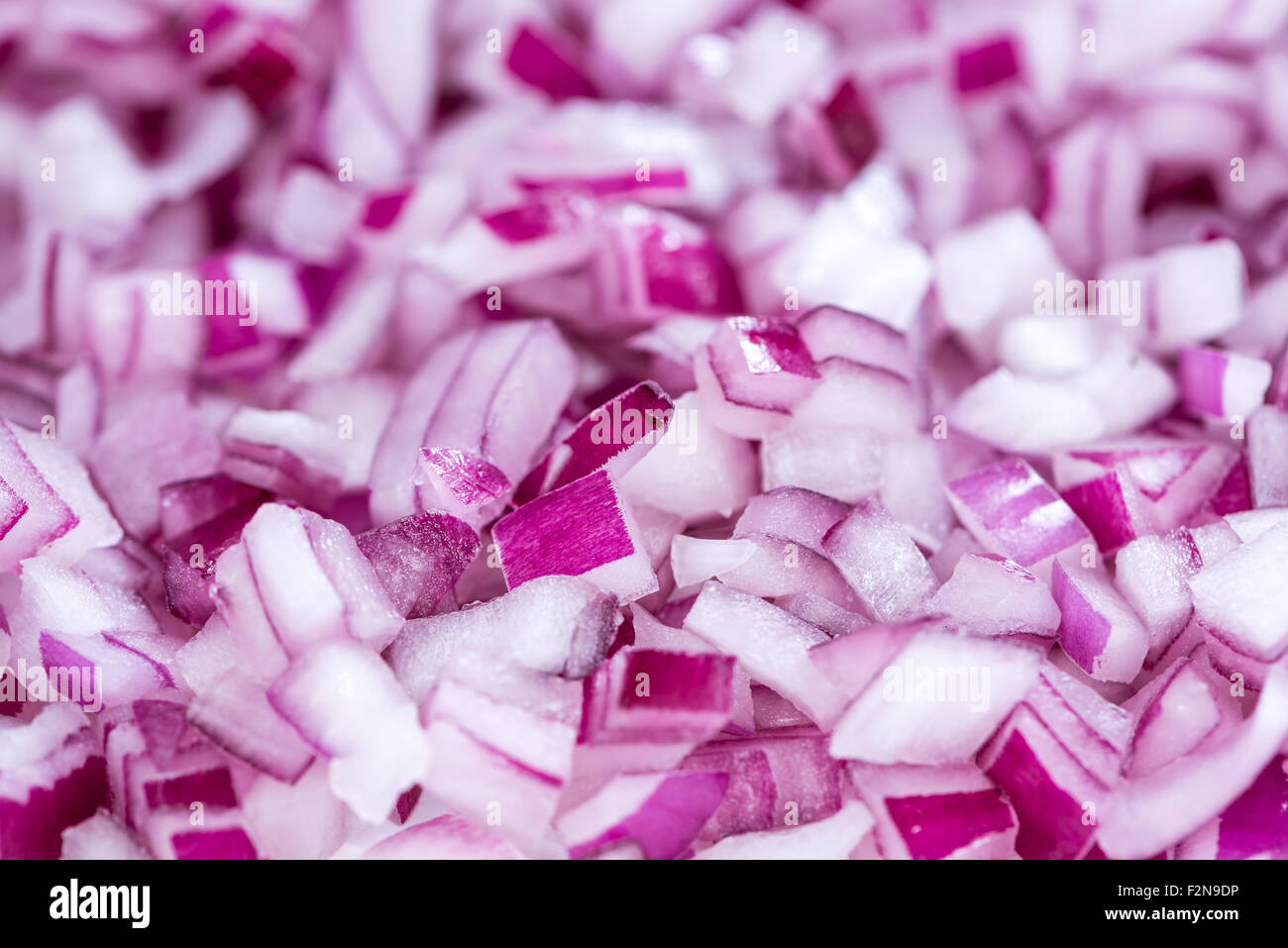 Diced Red Onions for use as background image or as texture Stock Photo ...
