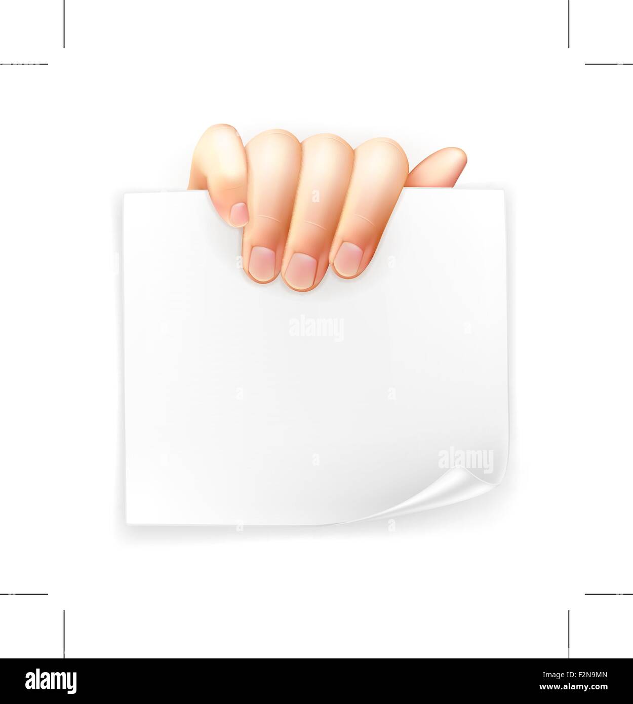 Hand holding paper, vector Stock Vector Image & Art - Alamy