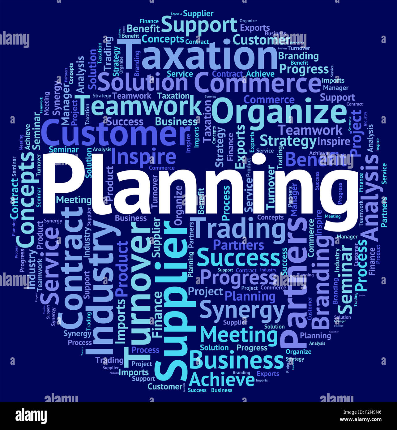 Planning Word Indicating Goal Aspire And Goals Stock Photo - Alamy