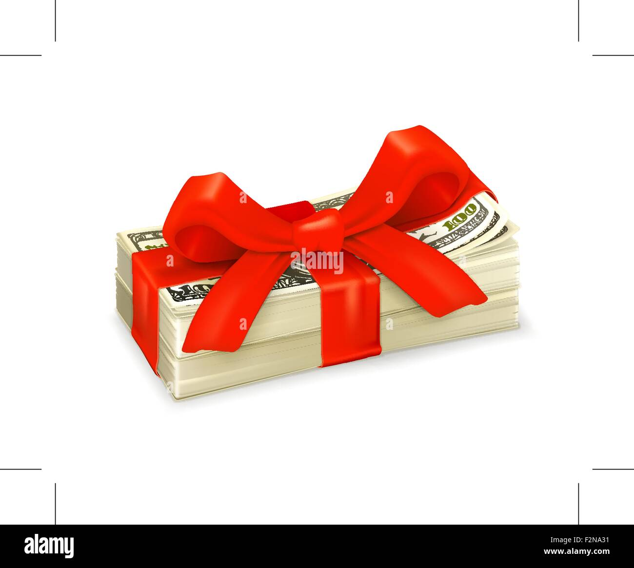 Stack of bills with 100 Stock Vector Images - Alamy