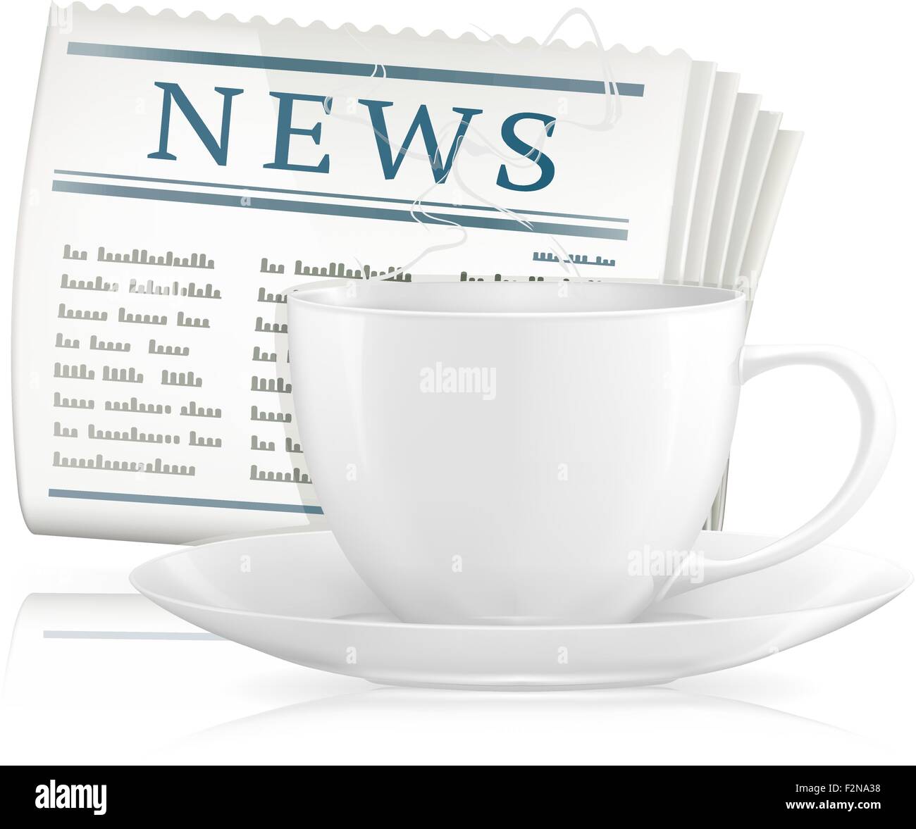 Newspaper and cup of coffee, vector Stock Vector Image & Art - Alamy