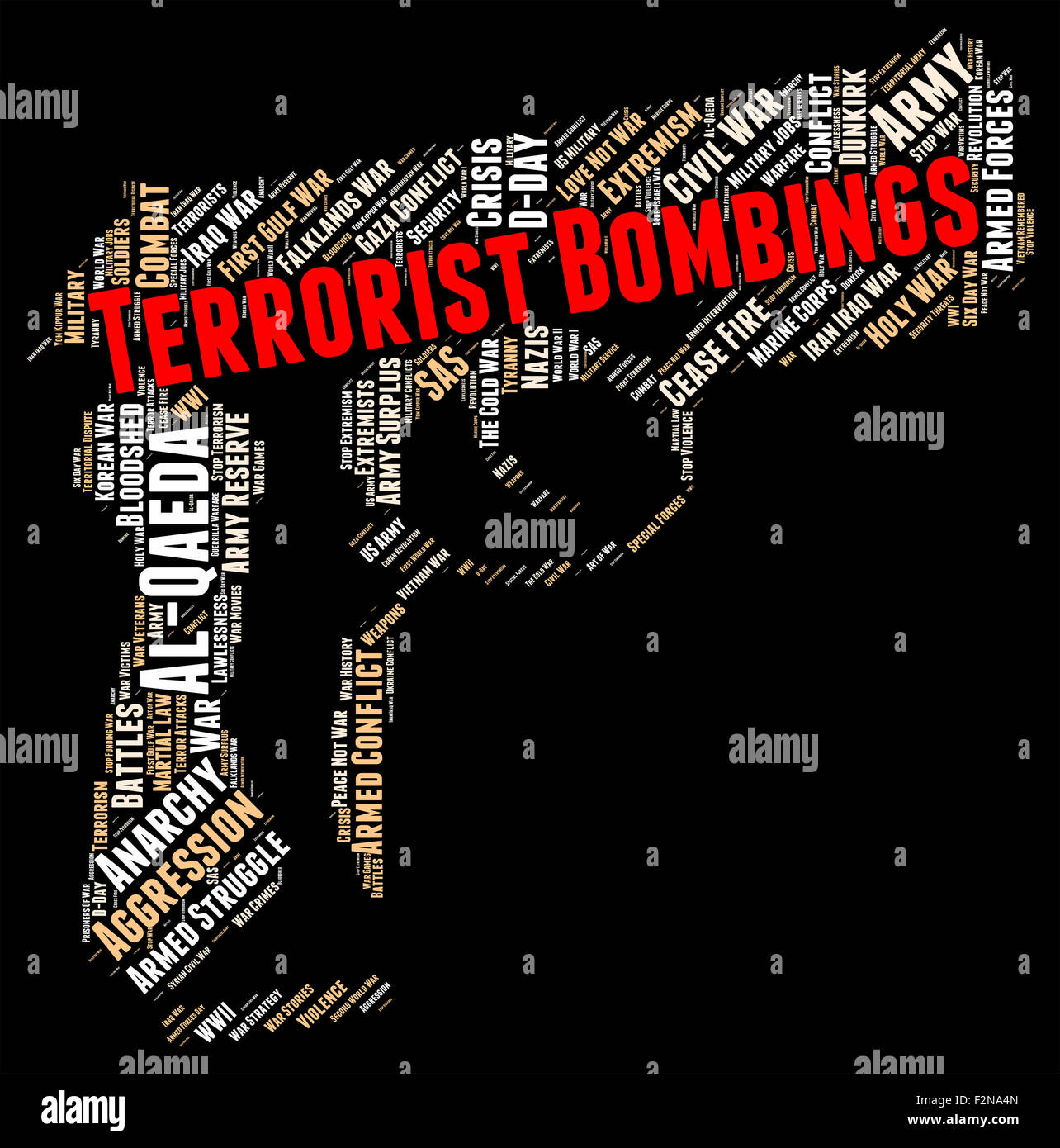 Terrorist Bombings Indicating Urban Guerrilla And Fighter Stock Photo ...