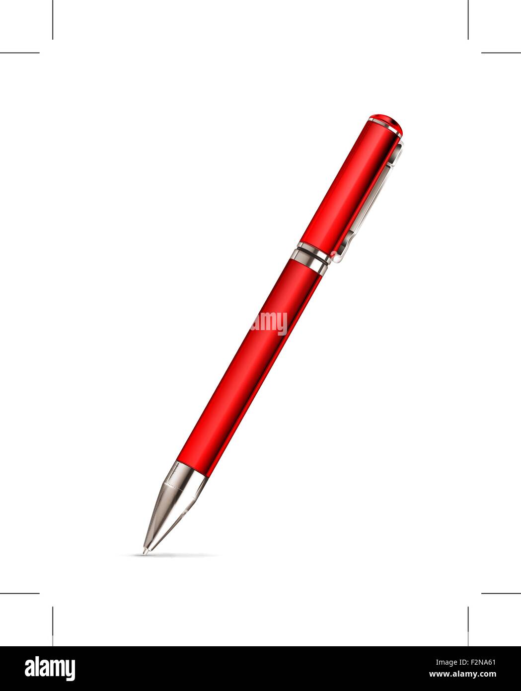 Red ballpoint pen Stock Vector Images - Alamy